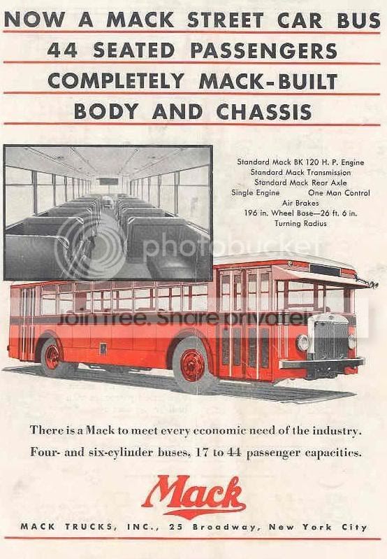 'MACK STREETCAR TYPE BUS' - UNITED STATES OF AMERICA - Canadian Public ...